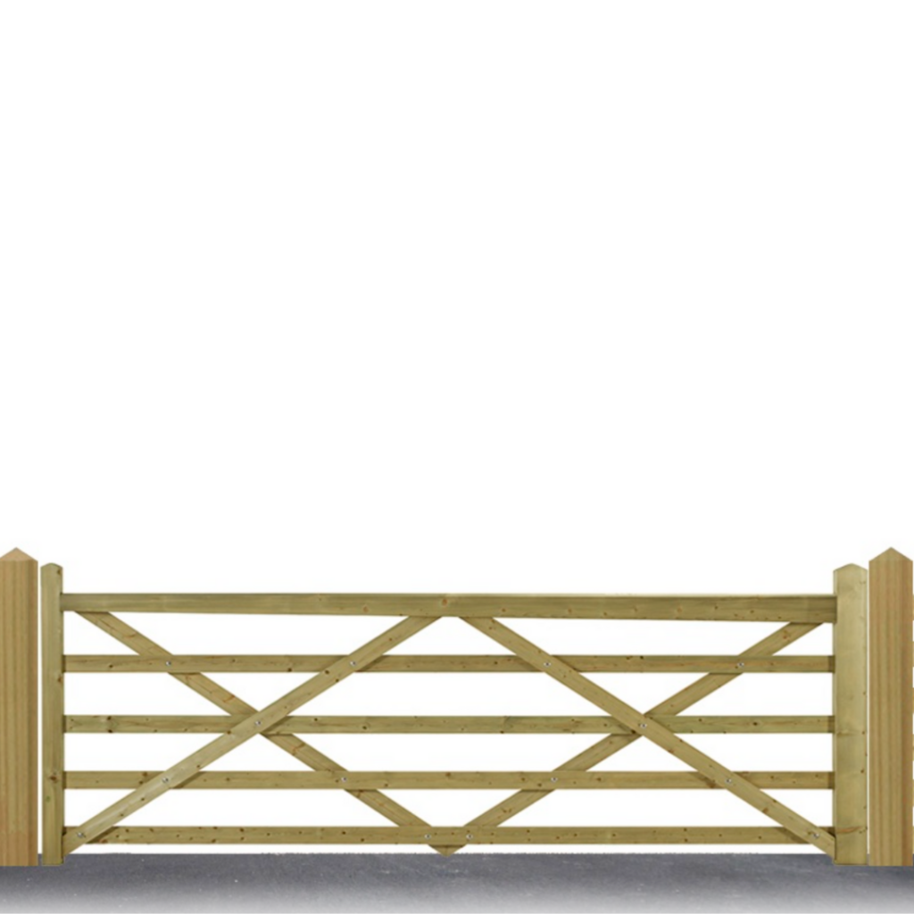 Standard 5 Bar Diamond Brace Field Gate - 1.2m High Stiles - Chase ...