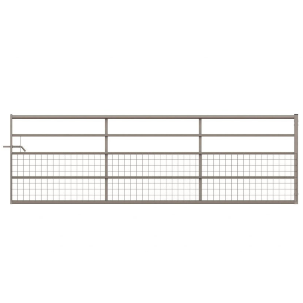 12 foot 5 Rail Half Mesh Galvanised Field Gate - Chase Timber Products